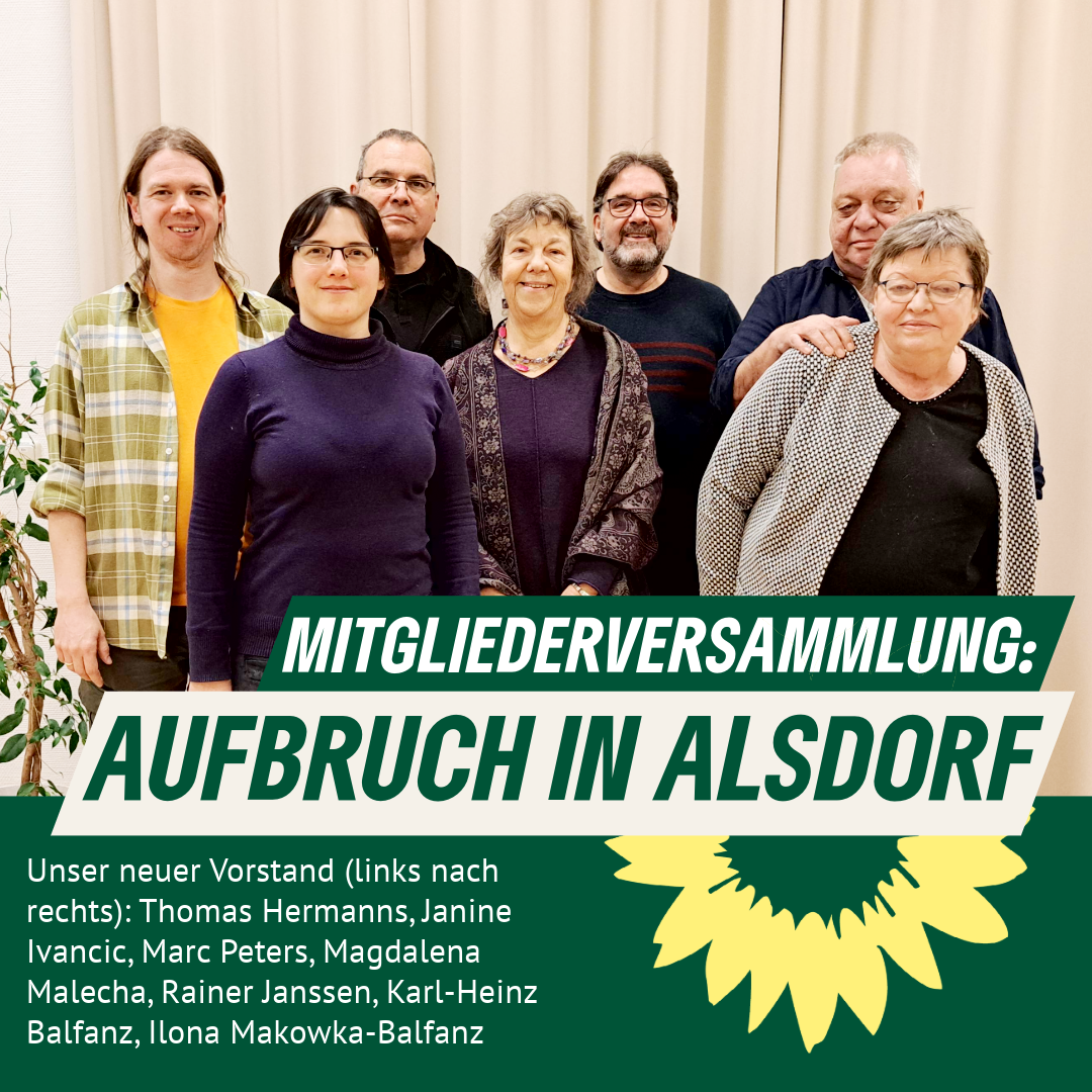 Die Grünen - Ortsverband Alsdorf: Neuer Vorstand in Alsdorf